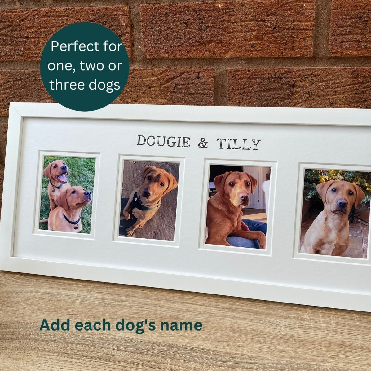 Personalised 4 Pictures Pet Dog Frame | Azana Photo Frames