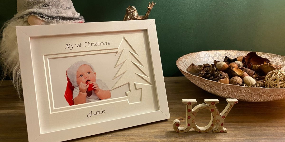Personalised My First Christmas Photo Frame Tree 9 x 7 White — Azana ...