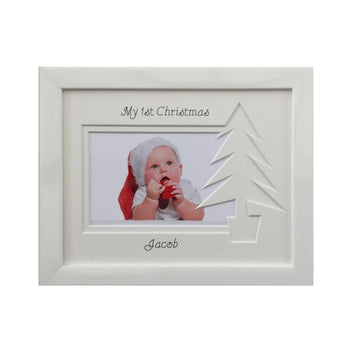 Personalised My First Christmas Photo Frame Tree 9 x 7 White – Azana ...